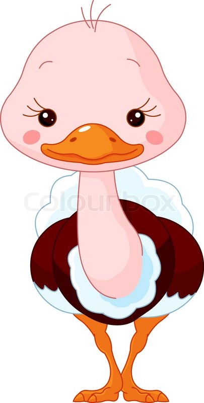 Illustration af søde Struds | Stock vektor | Colourbox
