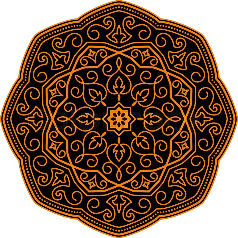 Circle ornament in medieval style for ... | Stock vector | Colourbox