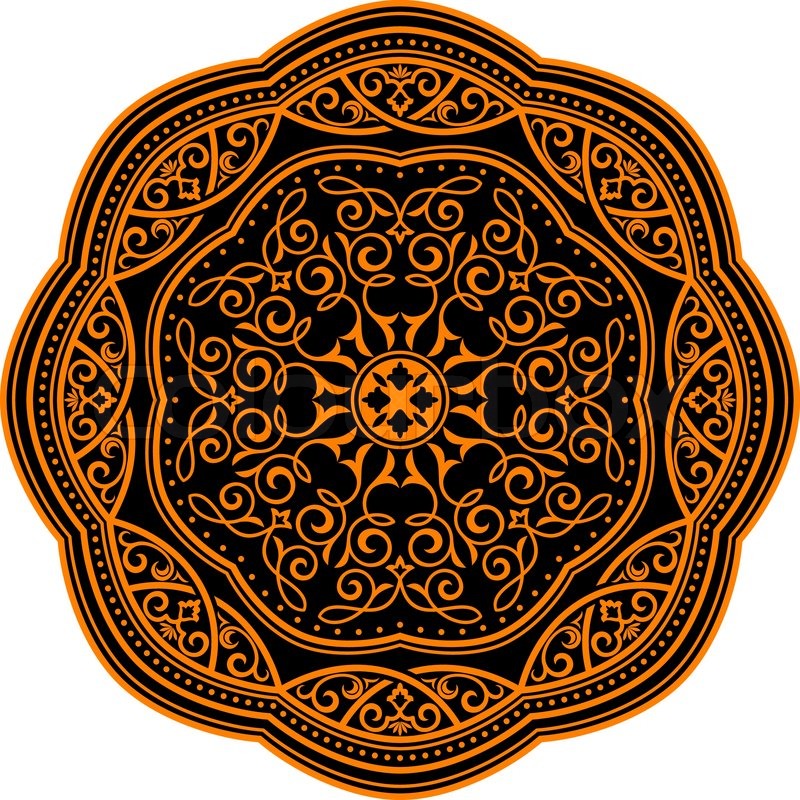 Circle ornament in medieval style for ... | Stock vector | Colourbox