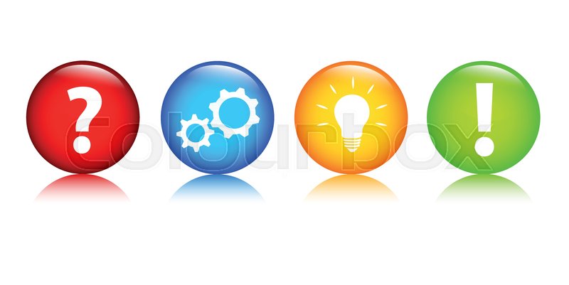 Question and answer colorful business ... | Stock-Vektor | Colourbox