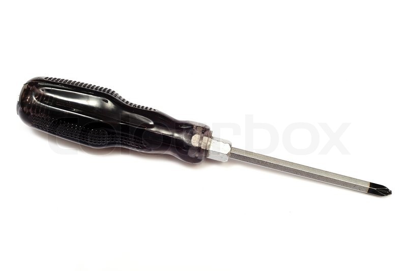 An image of black screwdriver on white | Stock image | Colourbox