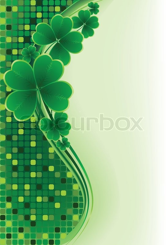 Clover background for the St | Stock vector | Colourbox