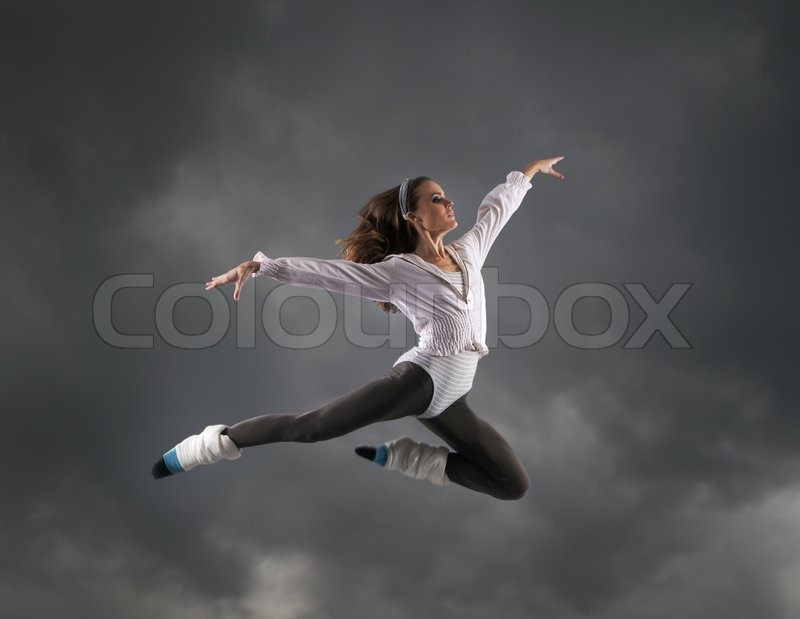 Contemporary Dancer Leaping