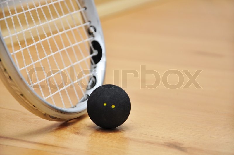 Nahaufnahme eines Squash- Schläger und ... | Stock Bild | Colourbox