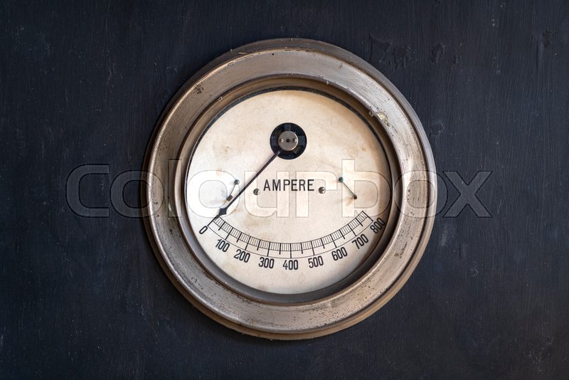 Old ammeter in a machine in a historic ... | Stock image | Colourbox