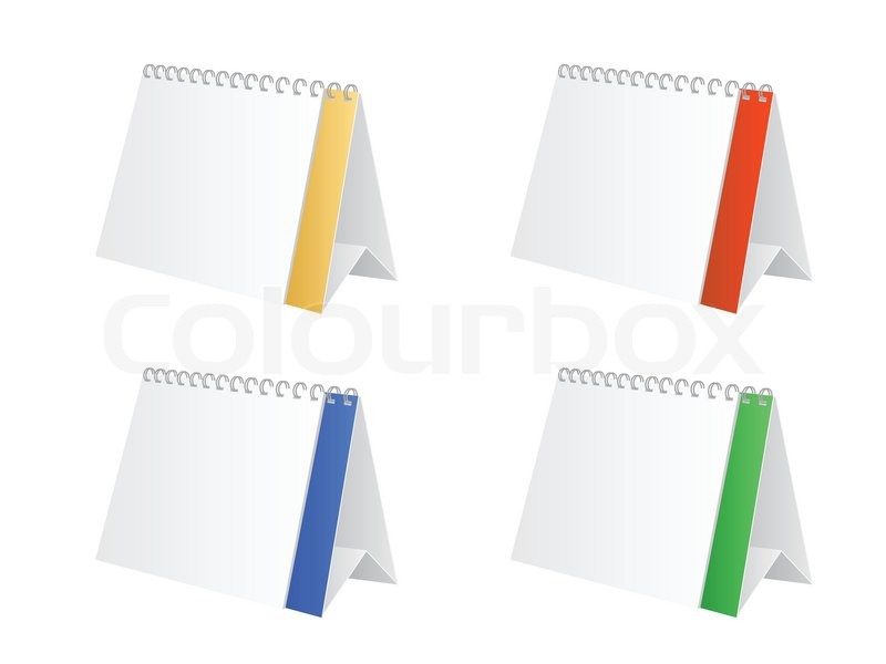A vector table calendar in different ... | Stock vector | Colourbox