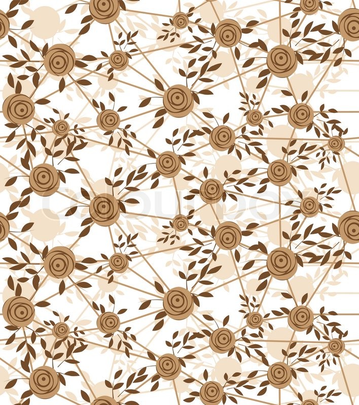 Seamless net flower background with ... | Stock vector | Colourbox