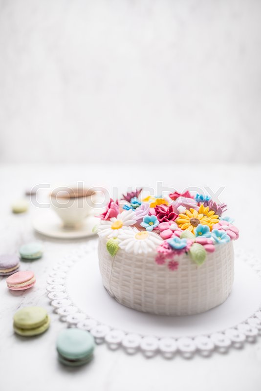 Marzipan Flowers Cake Decorations