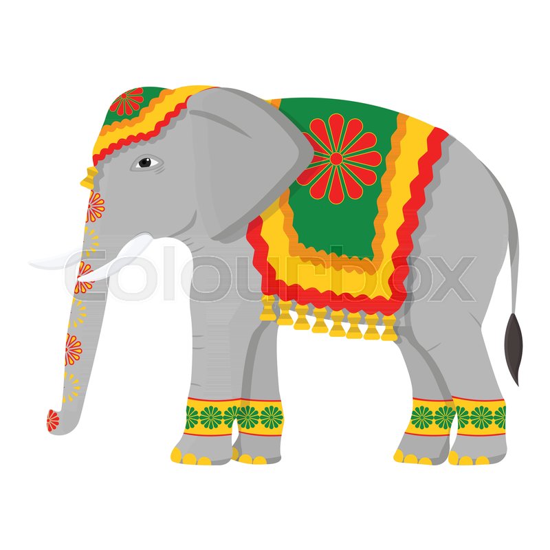 Indian elephant icon in cartoon style ... | Stock vector | Colourbox