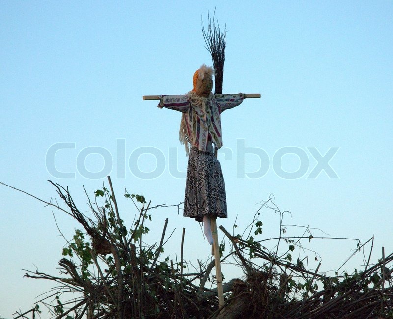 Witch up on a Bonfire for the Summer ... | Stock image | Colourbox