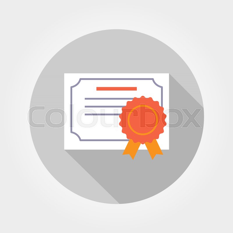 Certificate Icon Vector