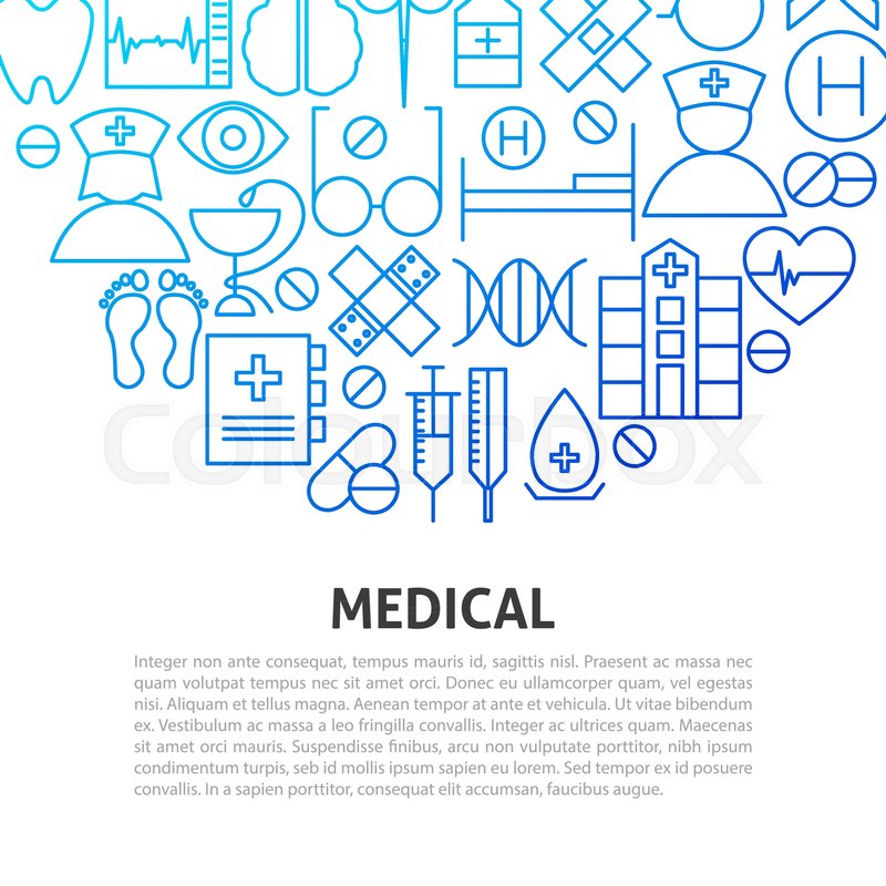 Medical Line Concept. Vector ... | Stock vector | Colourbox