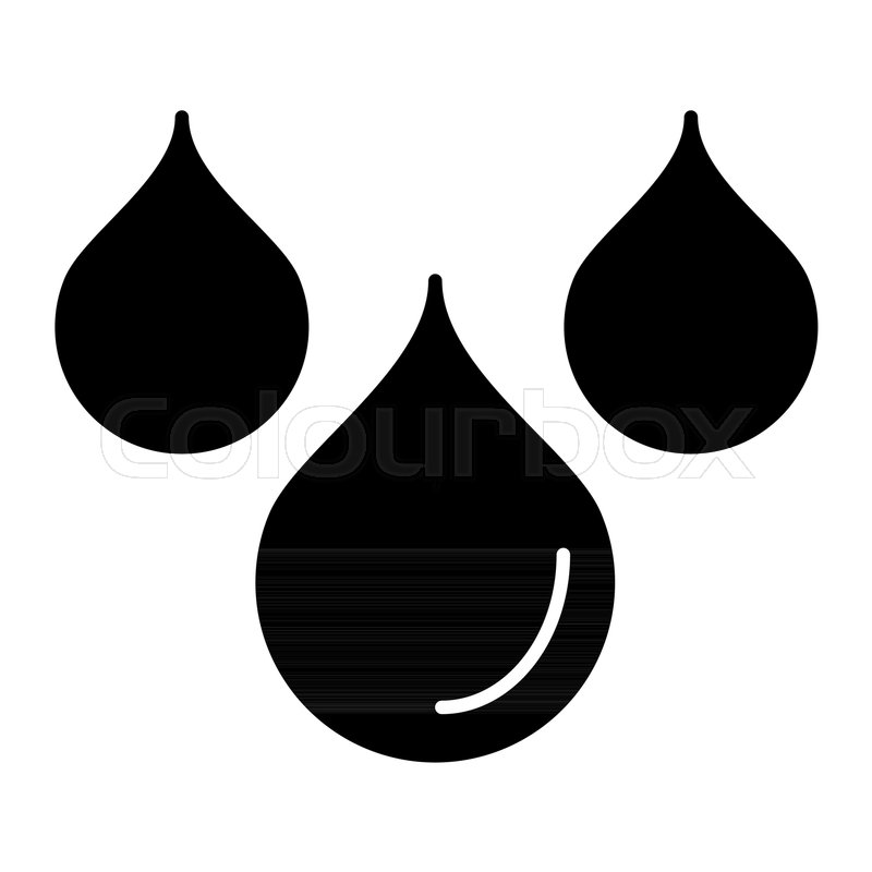Black Water Drop Vector