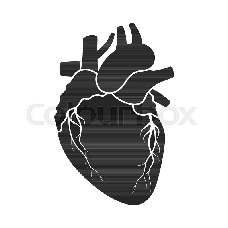 Heart icon in black style isolated on ... | Stock vector | Colourbox
