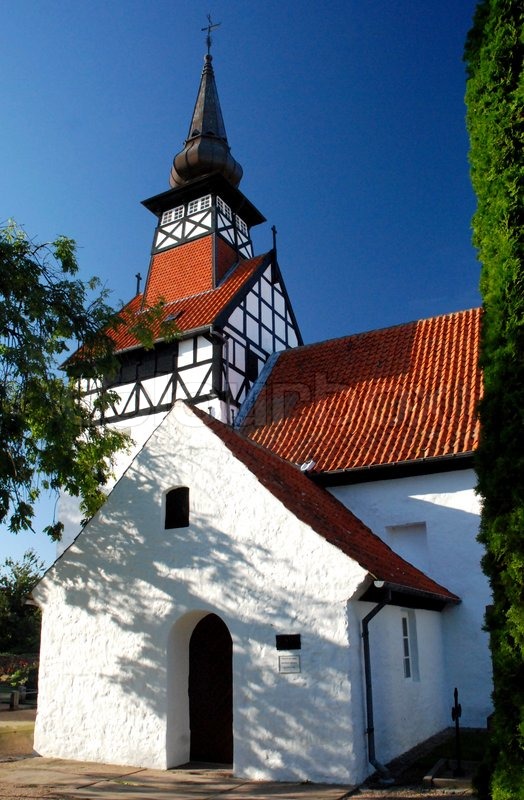 Nexø church is built in the 1300's and ... | Stock image | Colourbox