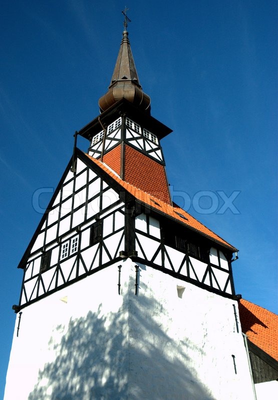 Nexø church is built in the 1300's and ... | Stock image | Colourbox