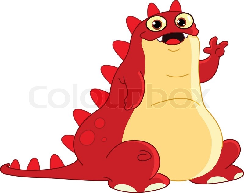 Cute monster vinke goddag | Stock vektor | Colourbox