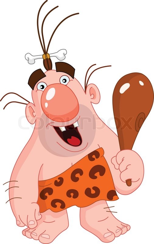 Munter hulemand i besiddelse af en ... | Stock vektor | Colourbox