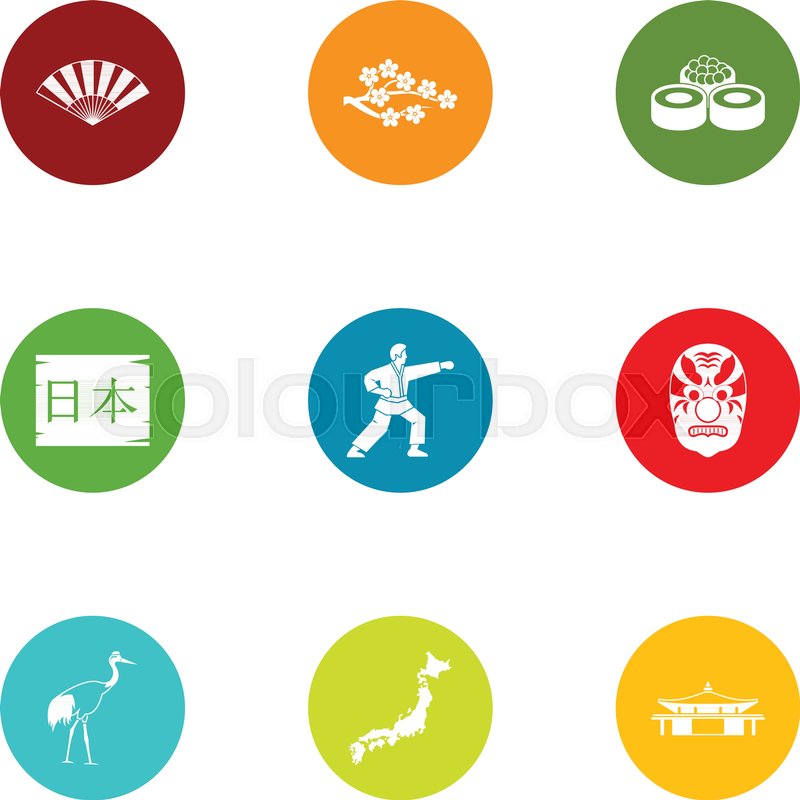 Body energy icons set. Flat set of 9 ... | Stock vector | Colourbox