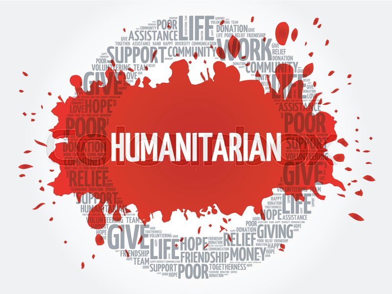 Humanitarian word cloud collage, ... | Stock vector | Colourbox