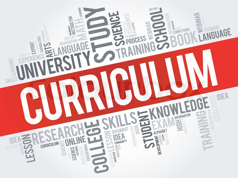 CURRICULUM word cloud, education ... | Stock vector | Colourbox