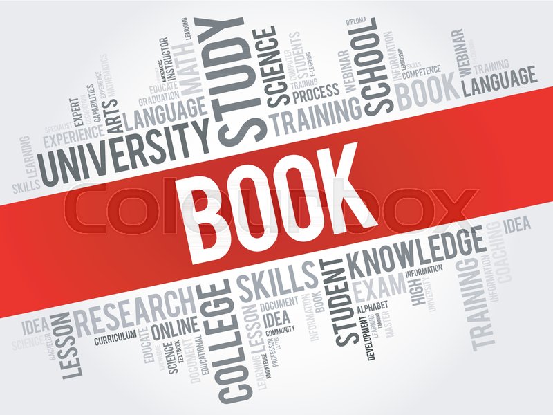 BOOK word cloud collage, education ... | Stock vector | Colourbox