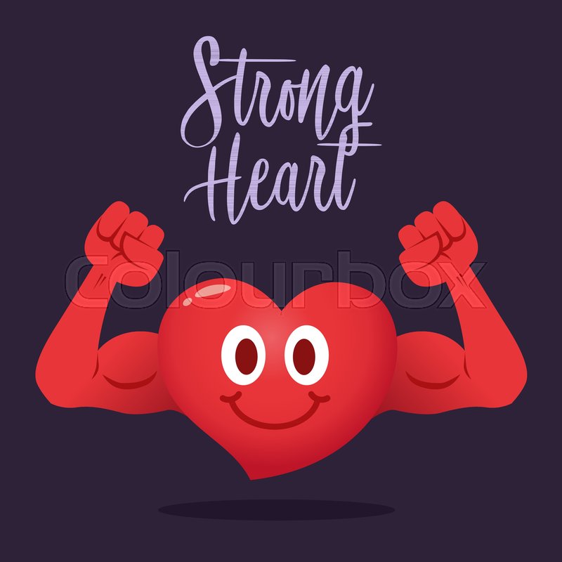 Vector illustration of a strong heart ... | Stock vector | Colourbox