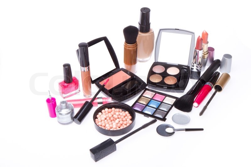 Makeup set isolated on white background | Stock image | Colourbox
