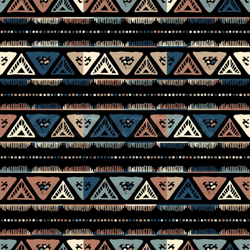 Bright Tribal Print Wallpaper