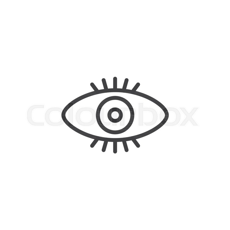 Human Eyes Outline