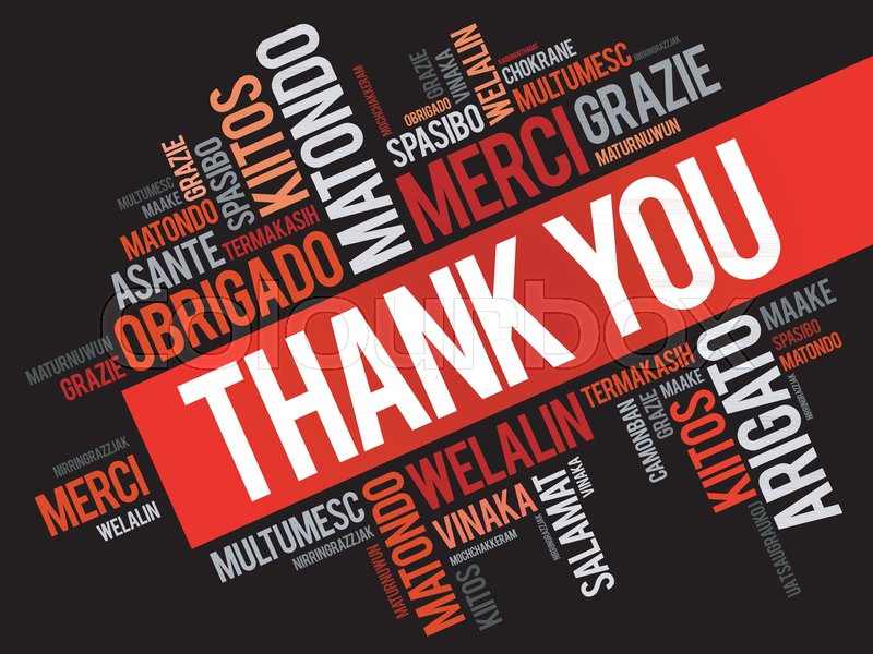 Thank You Word Cloud background, all ... | Stock vector | Colourbox