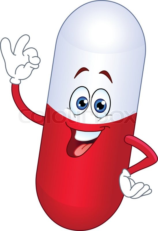 Pill cartoon | Stock vector | Colourbox