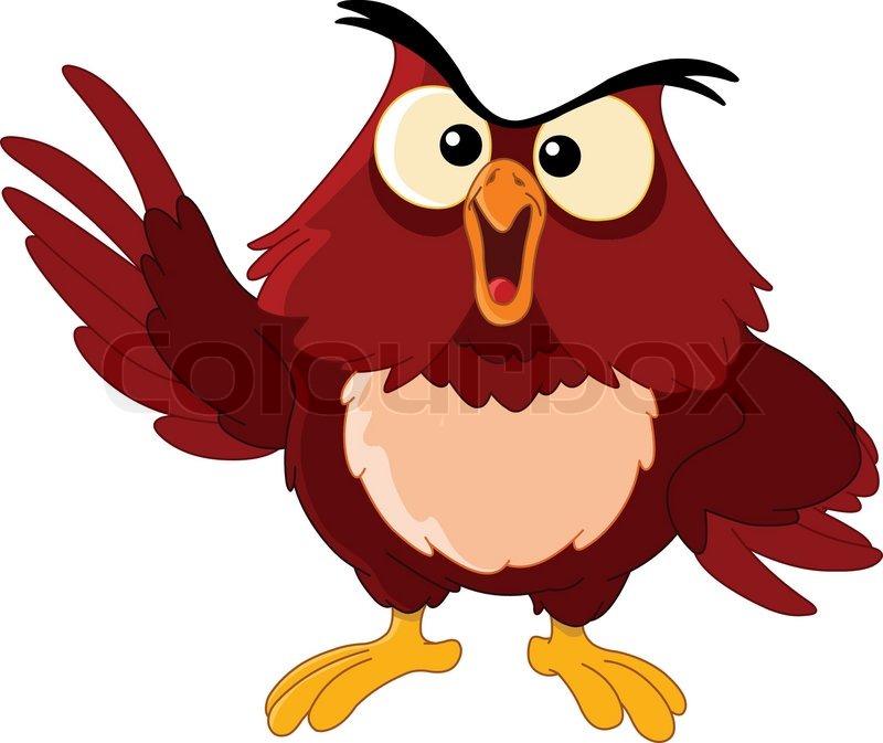 Pointing owl | Stock vector | Colourbox