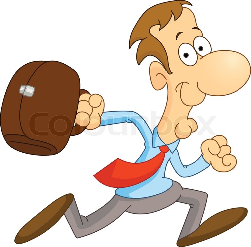 Cartoon businessman running | Stock vector | Colourbox