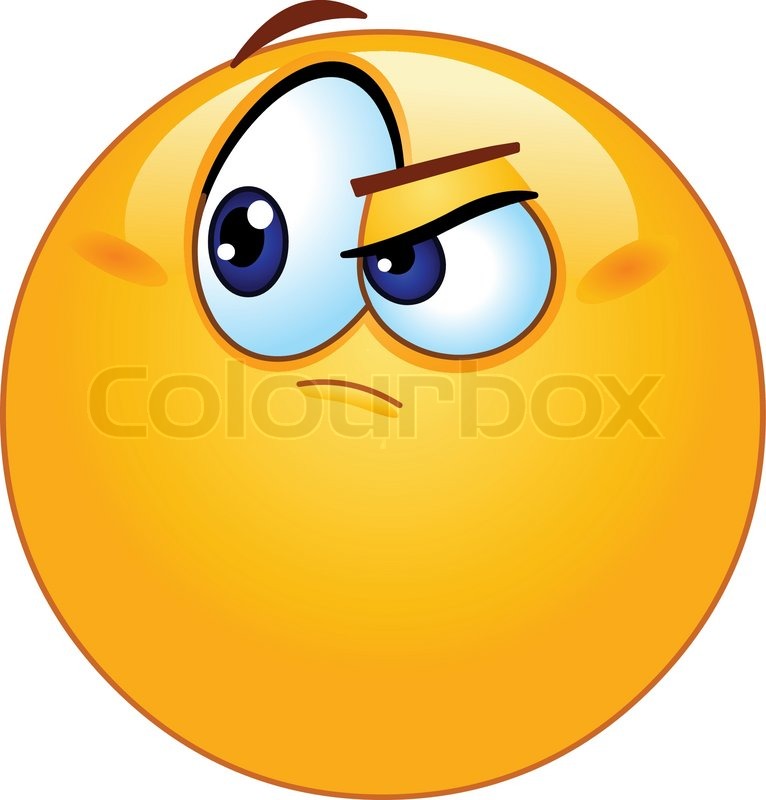 Doubtful emoticon | Stock vector | Colourbox