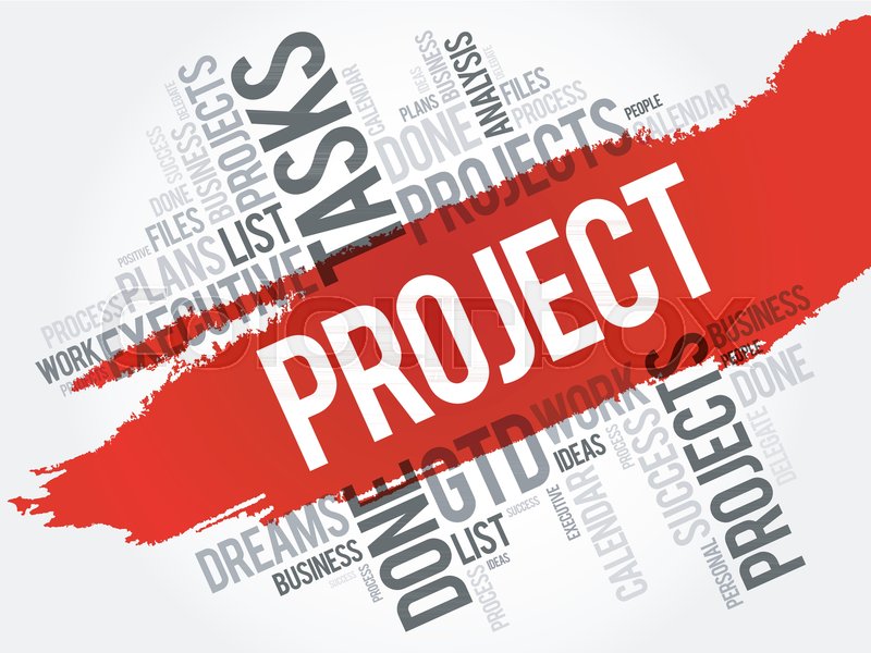 PROJECT word cloud collage, business ... | Stock vector | Colourbox