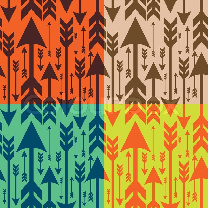 Seamless wallpaper von Pfeilen | Stock-Vektor | Colourbox