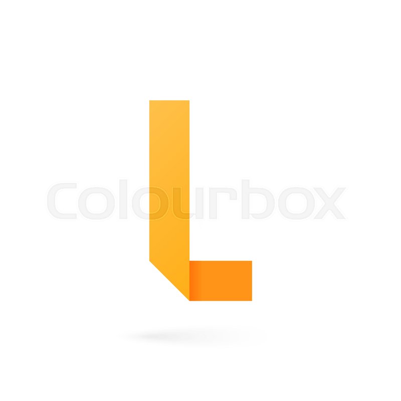 Letter L logo on white alphabet ... | Stock vector | Colourbox