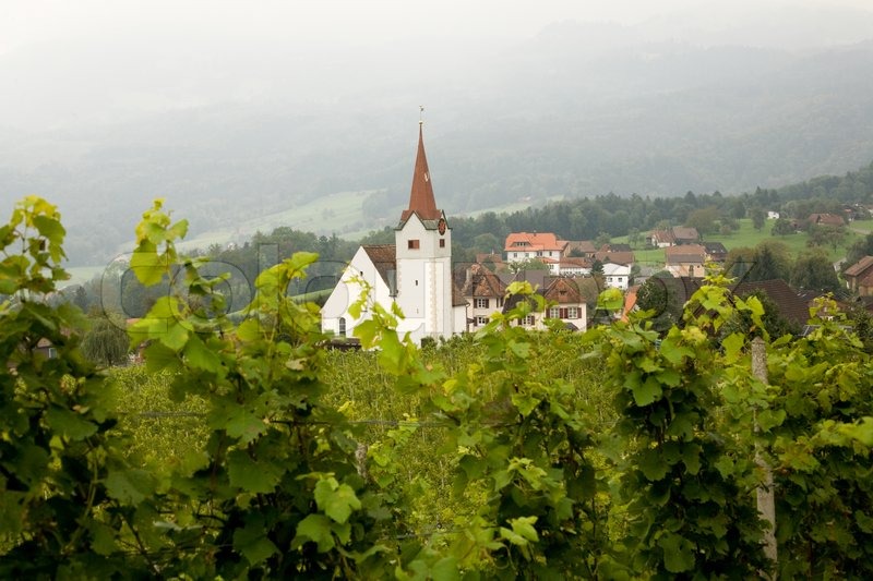An image of church in the vineyard | Stock image | Colourbox