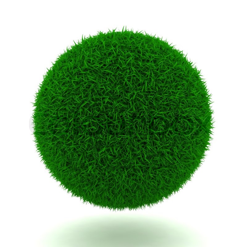 Beautiful Sphere from Grass Isolated on ... | Stock image | Colourbox