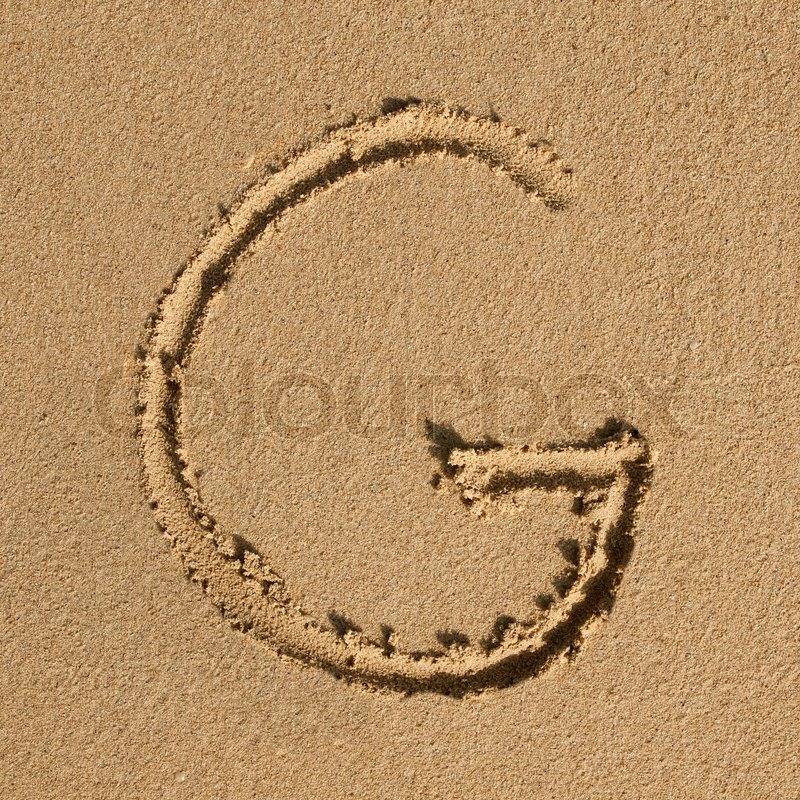 English alphabet in the sand | Stock Photo | Colourbox