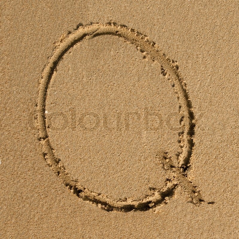 English alphabet in the sand | Stock image | Colourbox