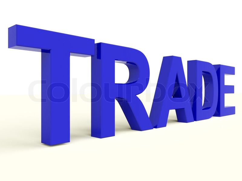 Trade Word Representing Import Export ... | Stock image | Colourbox