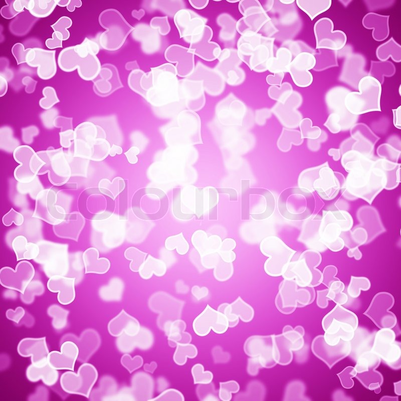 Mauve Hearts Bokeh Background Showing ... | Stock image | Colourbox