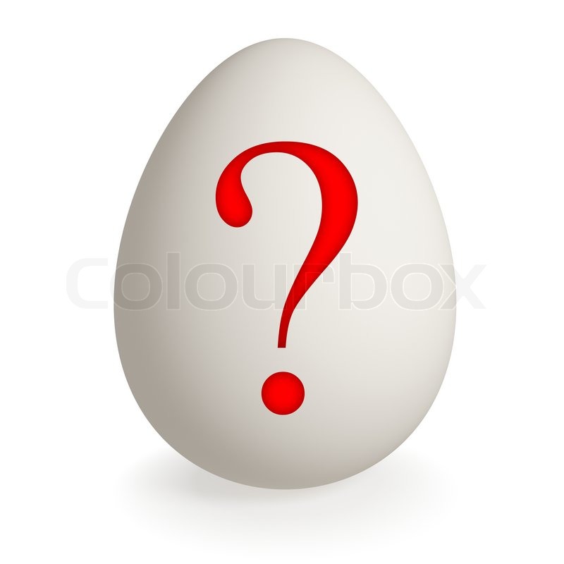 Egg with red question sign | Stock image | Colourbox