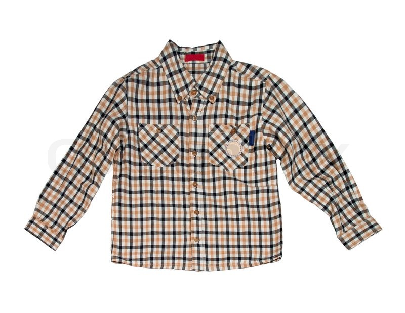 Checkered children's shirt Isolated on ... | Stock image | Colourbox
