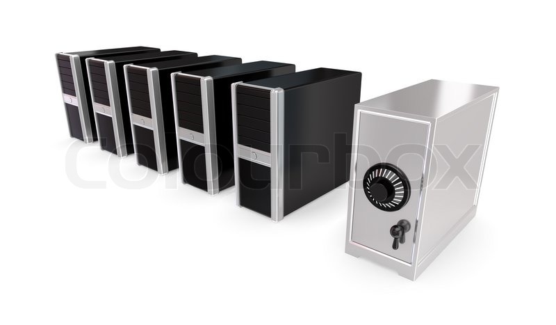 Five usual computers and computer shape ... | Stock image | Colourbox