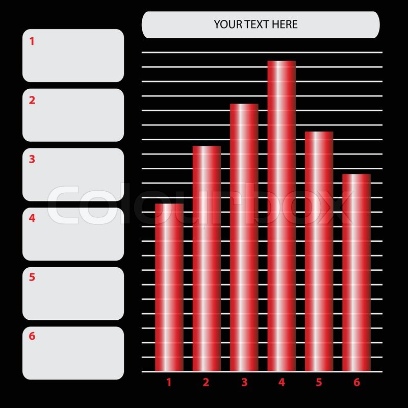 The form of the report with a chart ... | Stock vector | Colourbox