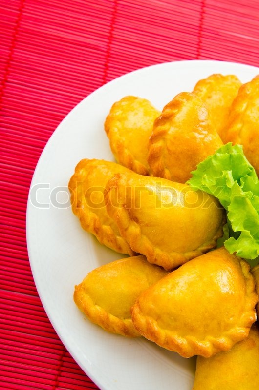 Meat patties in the plate | Stock image | Colourbox
