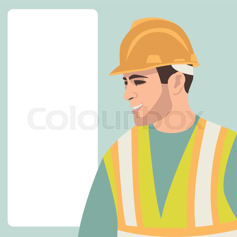 Worker helmet vector illustration ... | Stock vector | Colourbox